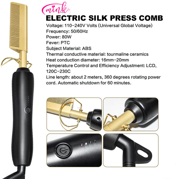 Silk Press Electric Hot Comb - Miracle Hair – Mink Hair Grows